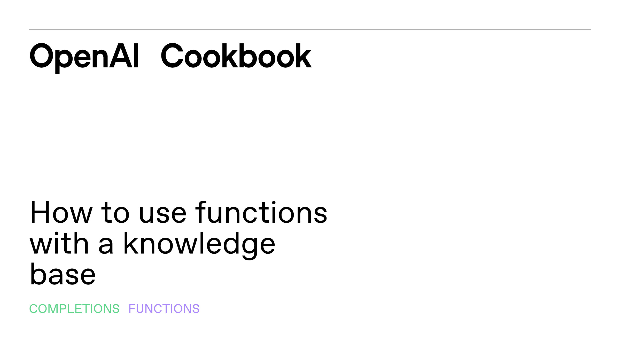 How to use functions with a knowledge base | OpenAI Cookbook